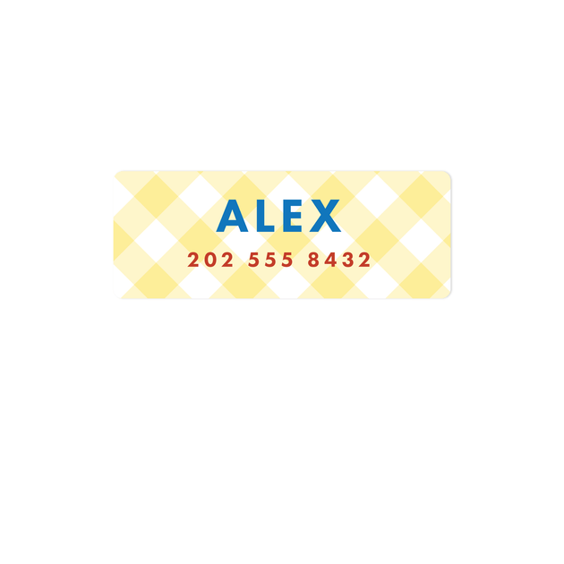 GINGHAM NAME LABELS – Preppy Prodigy®