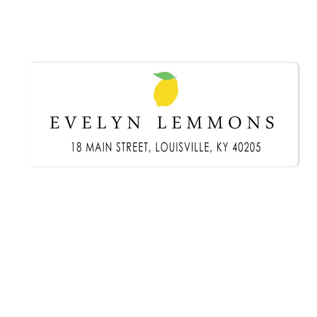 PERSONALIZED LEMON ADDRESS LABELS – Preppy Prodigy®