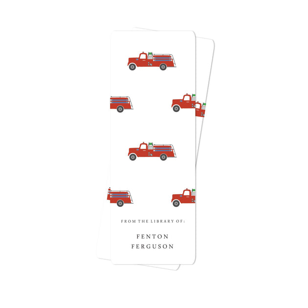 PERSONALIZED KIDS FIRETRUCK BOOKMARK SET – Preppy Prodigy®