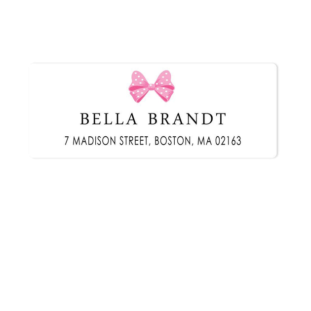 PERSONALIZED KIDS BOW ADDRESS LABELS – Preppy Prodigy®