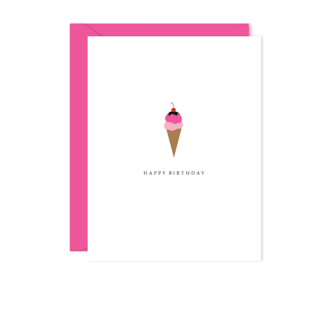 Ice Cream Cone Birthday Card – Preppy Prodigy®
